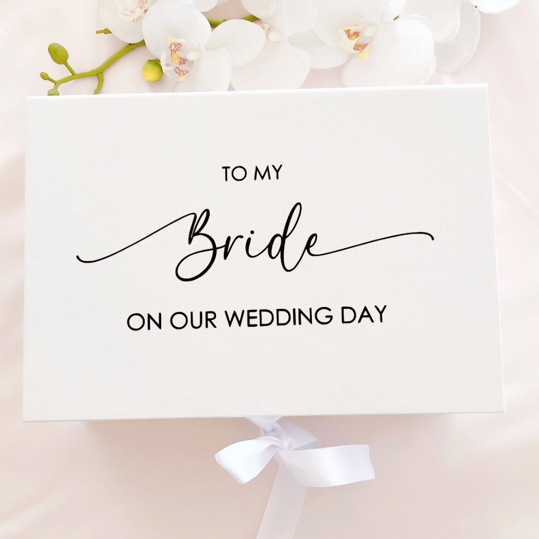 Gift for bride on wedding day from groom store