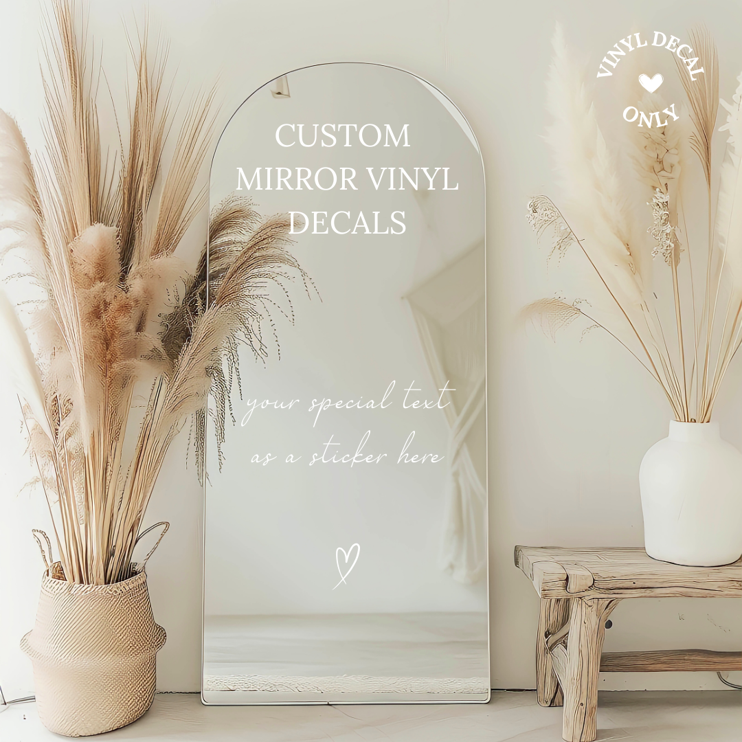 Custom Mirror Decal Stickers Vinyl Stickers to DIY your own Wedding Mi ...