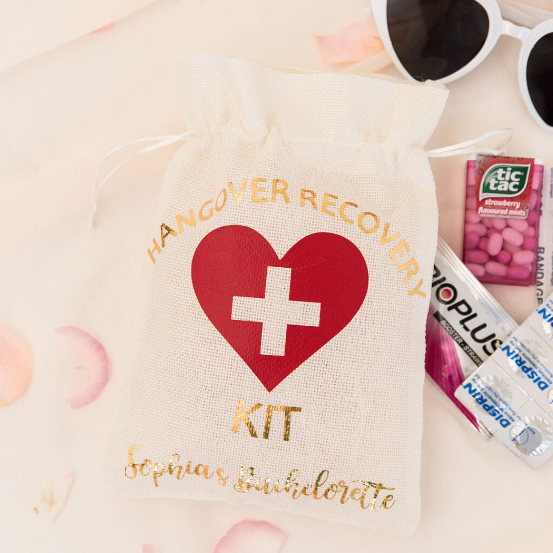 Woven Hangover Recovery Kit Bags – Champagne Occasions