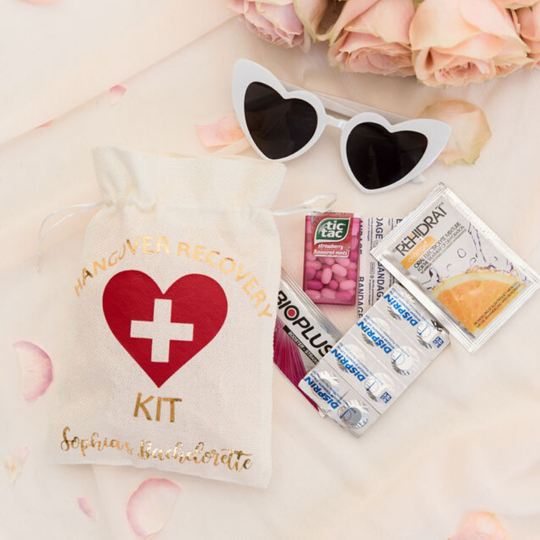 Woven Hangover Recovery Kit Bags – Champagne Occasions
