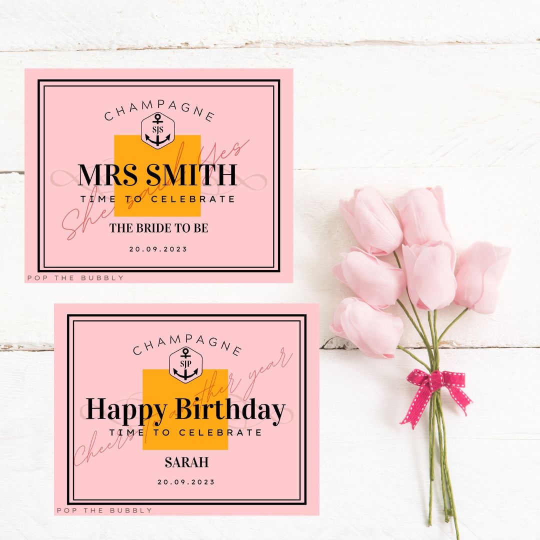 Personalised Champagne Labels - Veuve Inspired - LABEL ONLY – Champagne ...