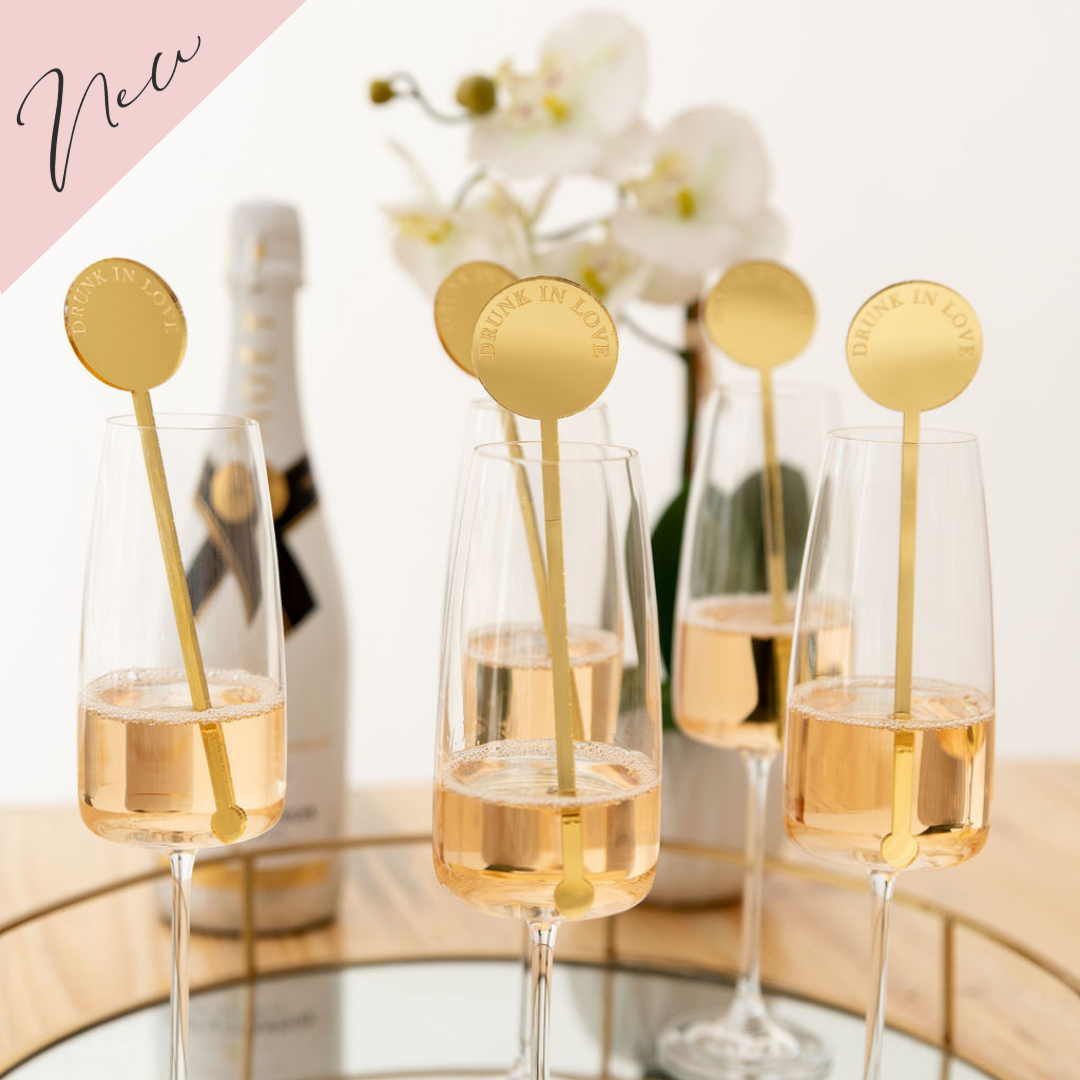 Acrylic Personalised Drink Stirrers - Champagne + Wine Stirrers ...