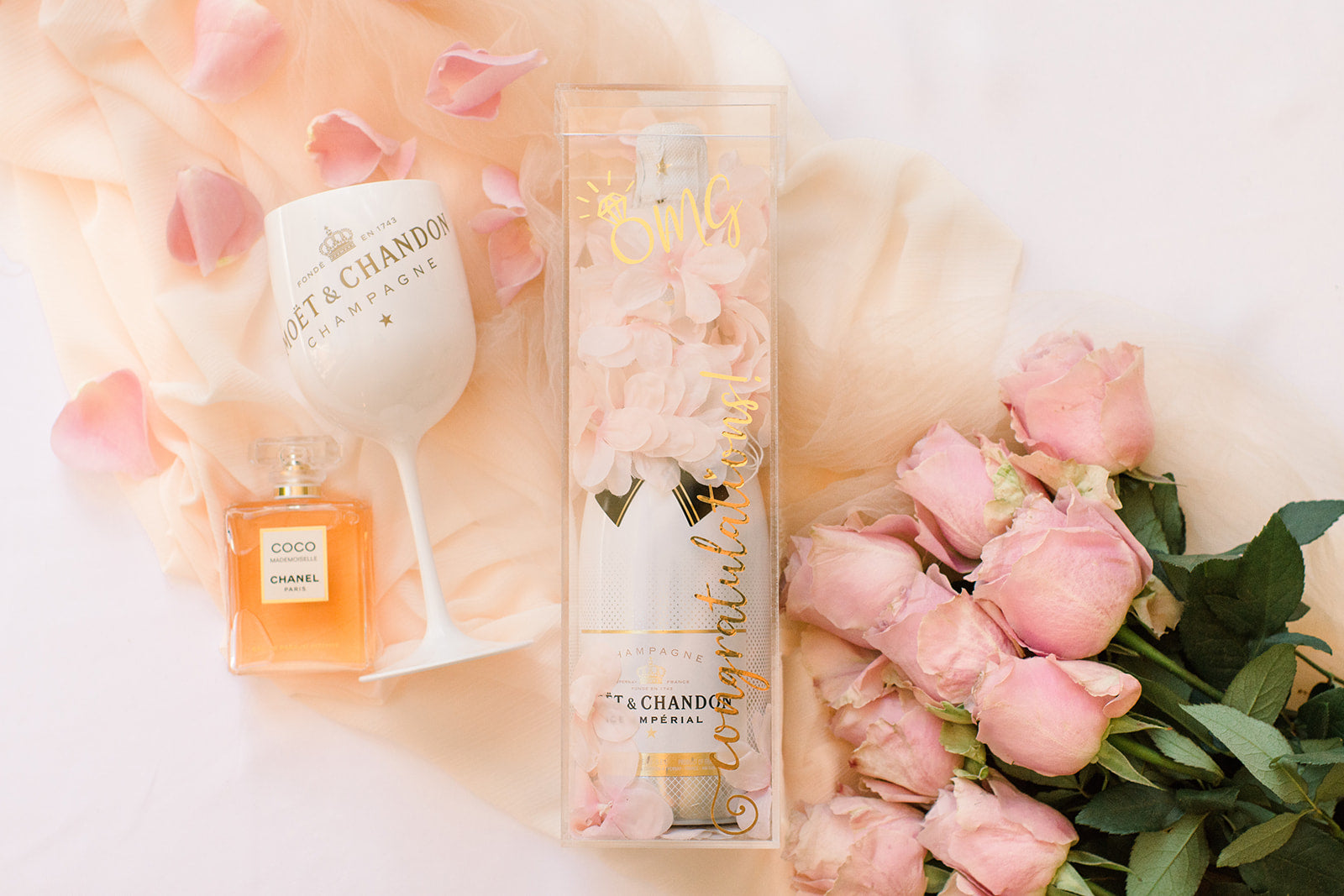 Acrylic / perspex gift boxes – Champagne Occasions